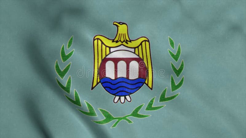Assiut Flag, Egypt, Waving in the Wind, Realistic Background Stock ...