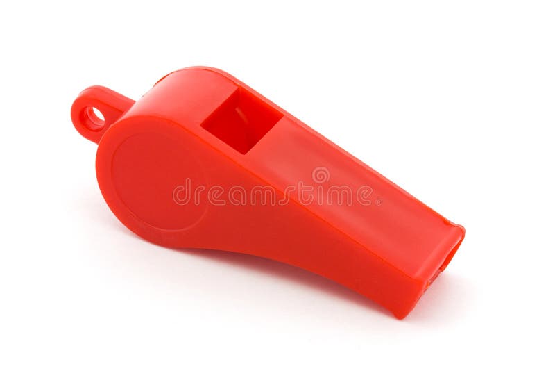 Assobio plástico vermelho imagem de stock. Imagem de assobie - 23760371