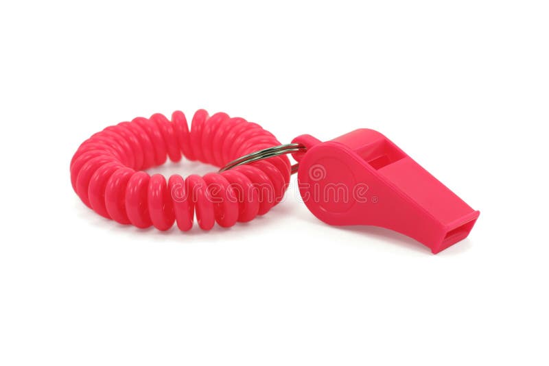 Assobio vermelho foto de stock. Imagem de branco, aviso - 1546416