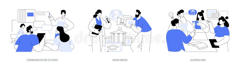 Associate of Media and Communication Isolated Cartoon Vector ...