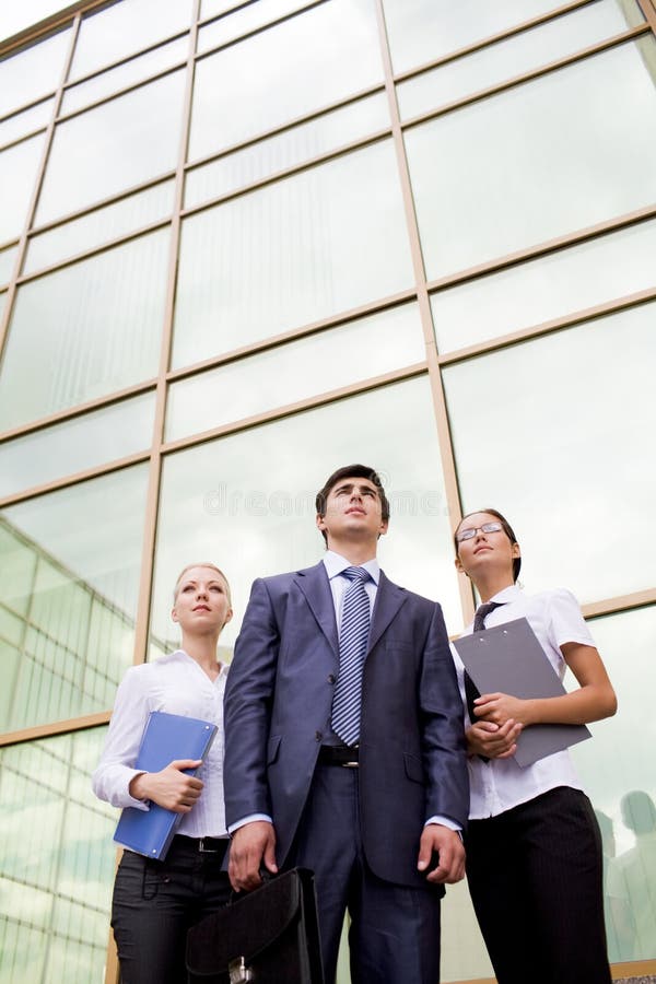 Interracial Male and Female Business Team in City Stock Image - Image ...