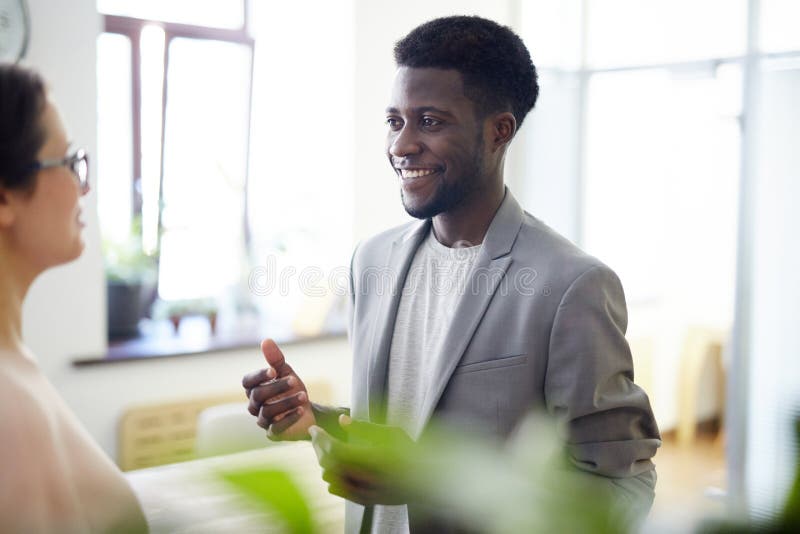 Friendly colleagues stock image. Image of modern, feminine - 25942305