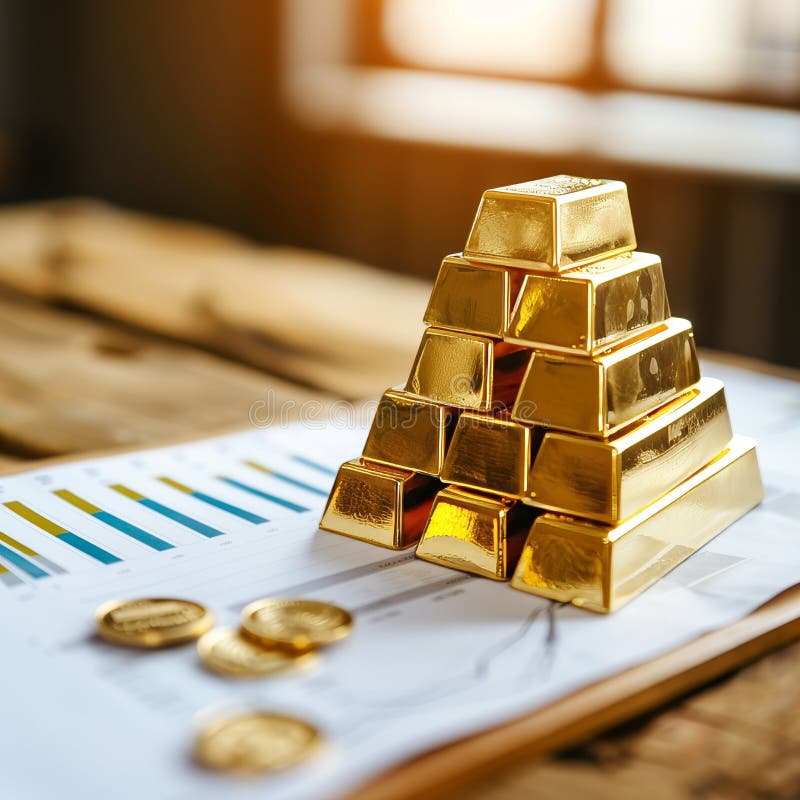 Associating Wealth with a Heap of Gold Bars and a Successful Business ...