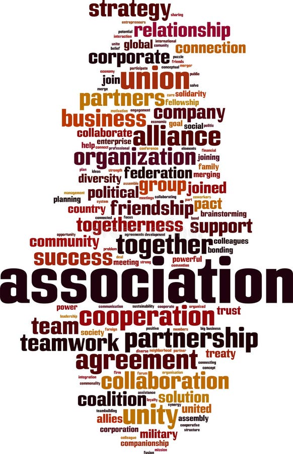 Association word cloud stock vector. Illustration of bond - 166765891
