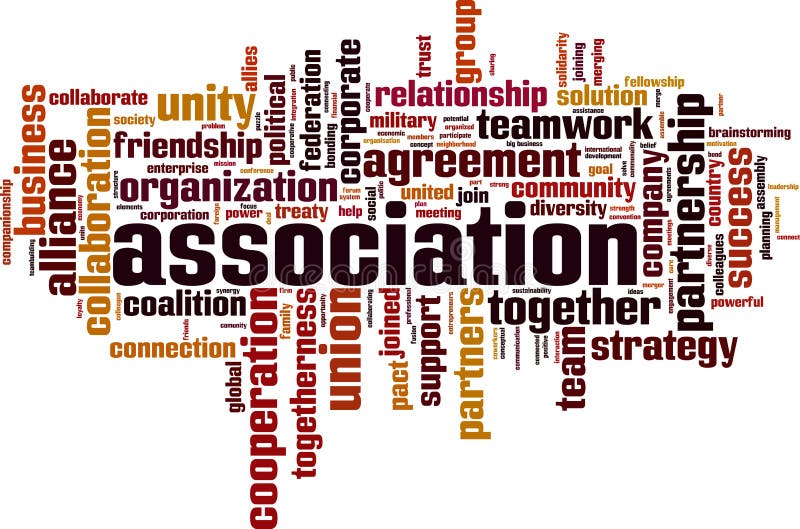 Association word cloud stock vector. Illustration of bond - 166765891