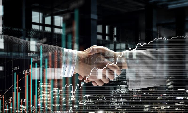 Assoieert Het Schudden Handen Als Symbool Van Overeenkomst Stock ...