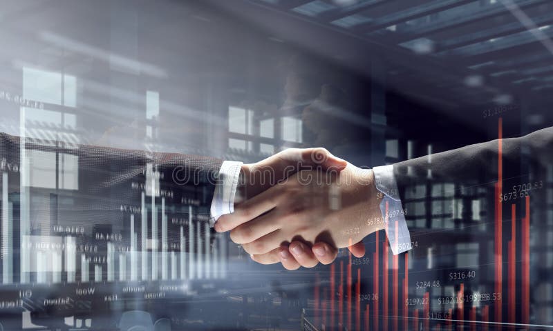 Assoieert Het Schudden Handen Als Symbool Van Overeenkomst Stock ...