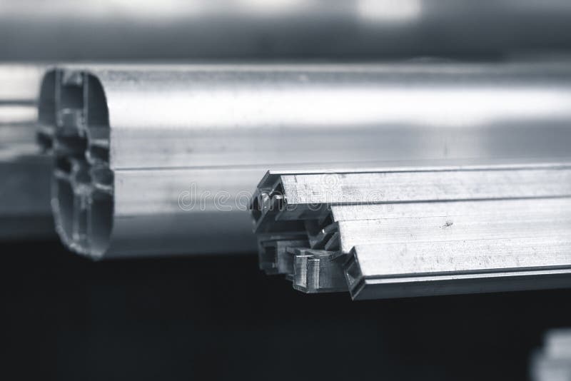 Assorted Aluminum Profile, Industrial Background Stock Image - Image of ...