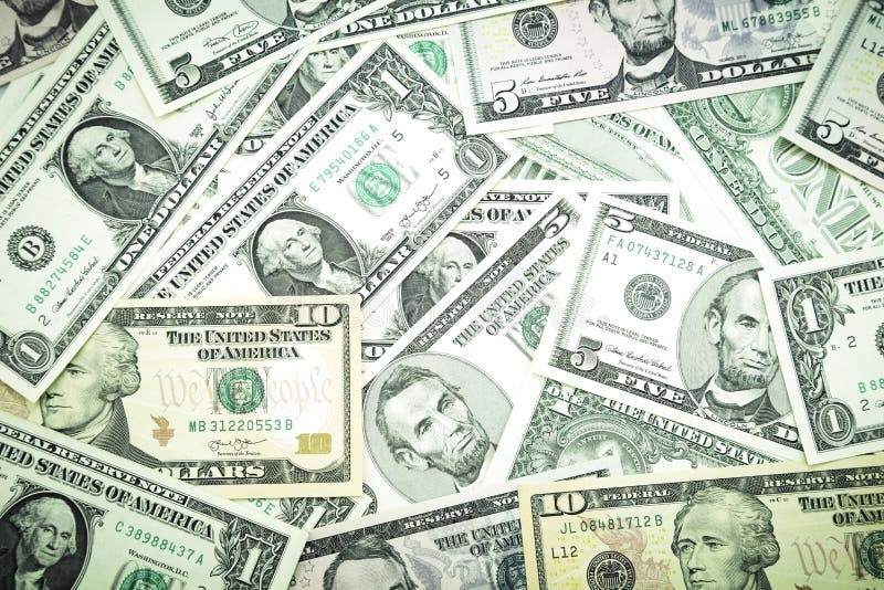 Assorted American Banknotes Stock Photo - Image of closeup, profit ...