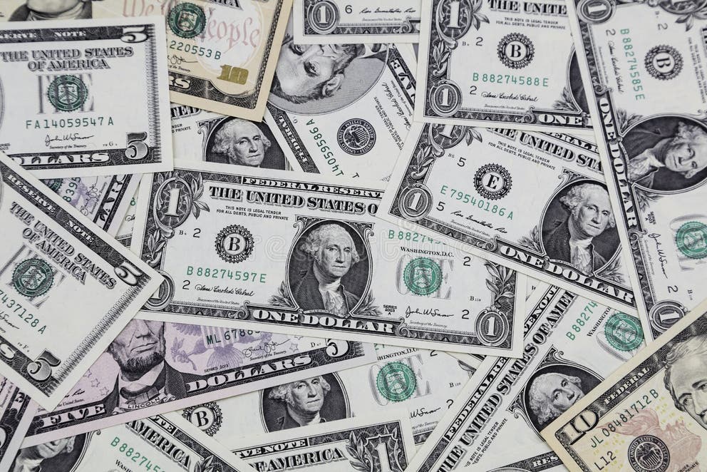 Assorted American Banknotes Stock Photo - Image of finance, american ...