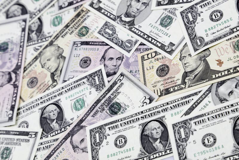 Assorted American Banknotes Stock Photo - Image of currency, dollars ...