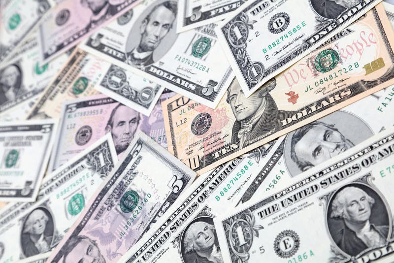 Assorted American Banknotes Stock Photo - Image of economy, finance ...