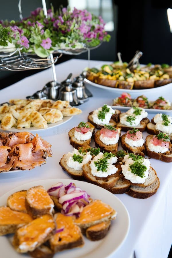 Assorted Appetizers Finger Foods Banquet Table Stock Photos - Free ...
