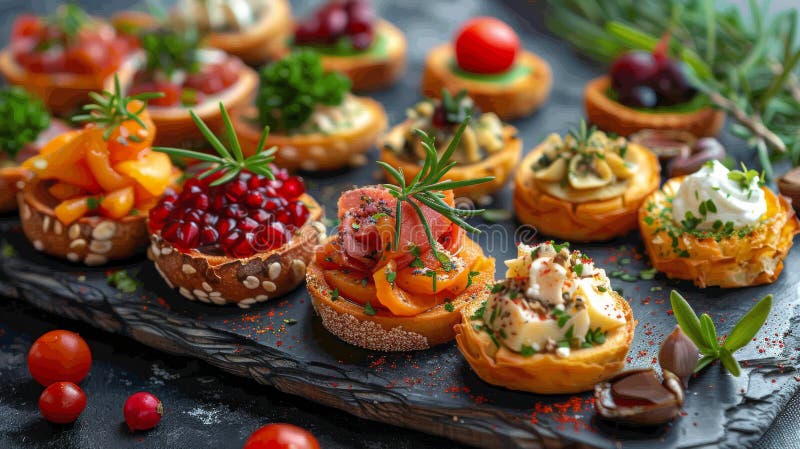 Assorted Appetizers Platter Stock Image - Image of starters, options ...