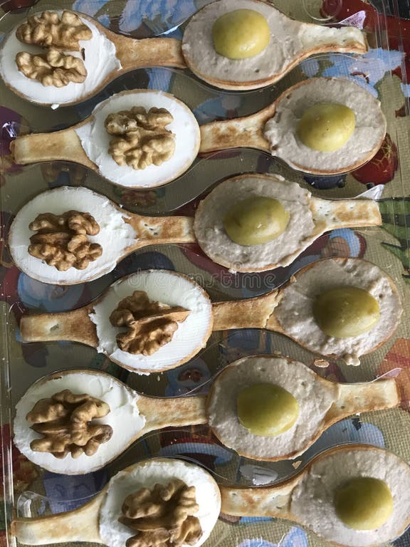 Assorted Appetizers on Puff Pastry Tartlets Stock Photo - Image of ...