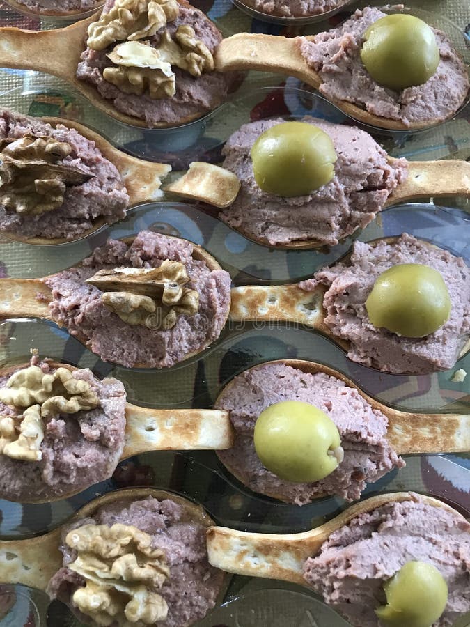 Assorted Appetizers on Puff Pastry Tartlets Stock Image - Image of ...