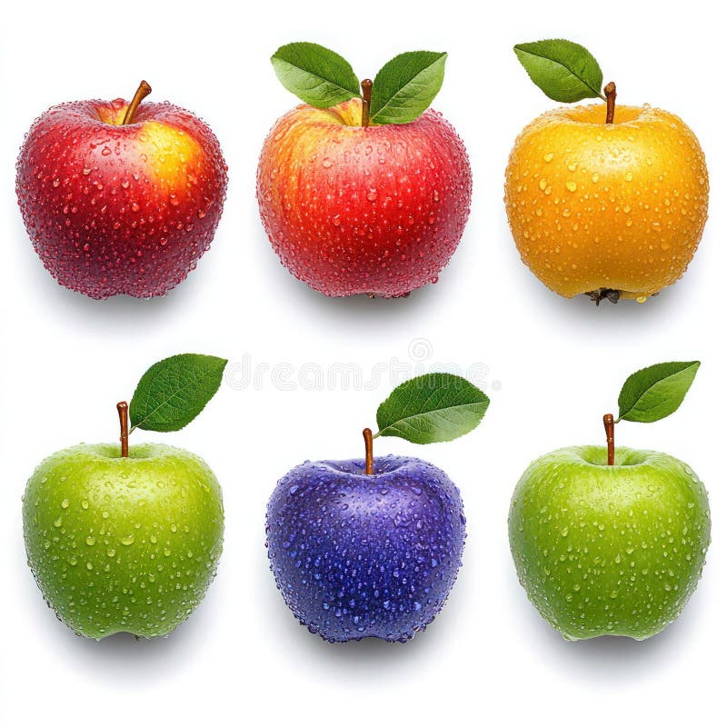 Assorted Apple Bundle - Side and Top View of Fresh Fruits Collection ...