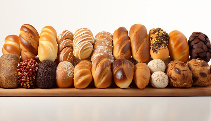 Assorted Bakery Delights Lineup Stock Photo - Image of sweet, baguettes ...
