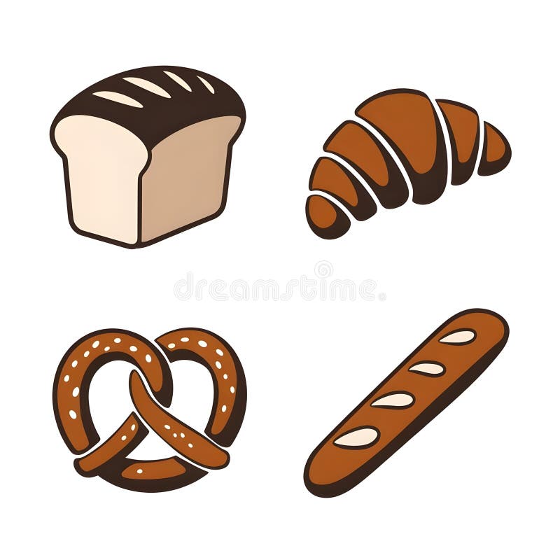Different Bakery Items Stock Illustrations – 735 Different Bakery Items ...