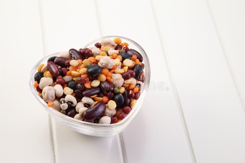 Assorted beans stock photo. Image of healthy, white, ingredient - 63905914