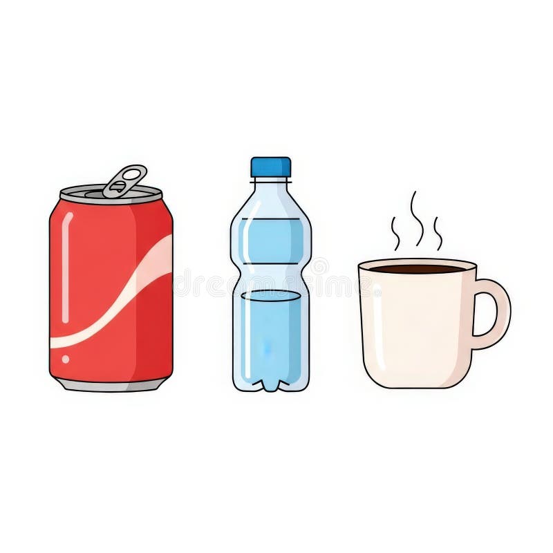 Assorted Beverage Containers Stock Illustrations – 322 Assorted ...