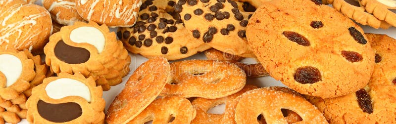 Assorted Biscuits. Background for Advertisements and Labels Stock Image ...