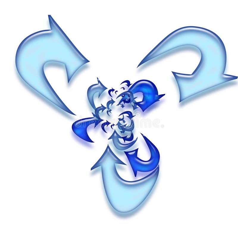 Assorted Blue Arrows on White Stock Illustration - Illustration of blue ...