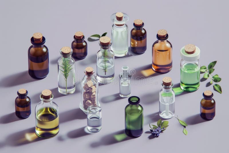 Assorted Bottles Filled with Different Types of Oils. Ideal for ...
