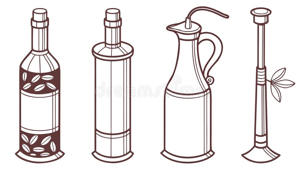 Assorted Bottles and Pitchers, Beverage Containers, Vector Design ...