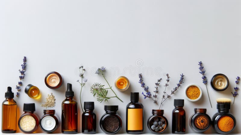 Assorted Bottles of Various Items on Display Stock Photo - Image of ...