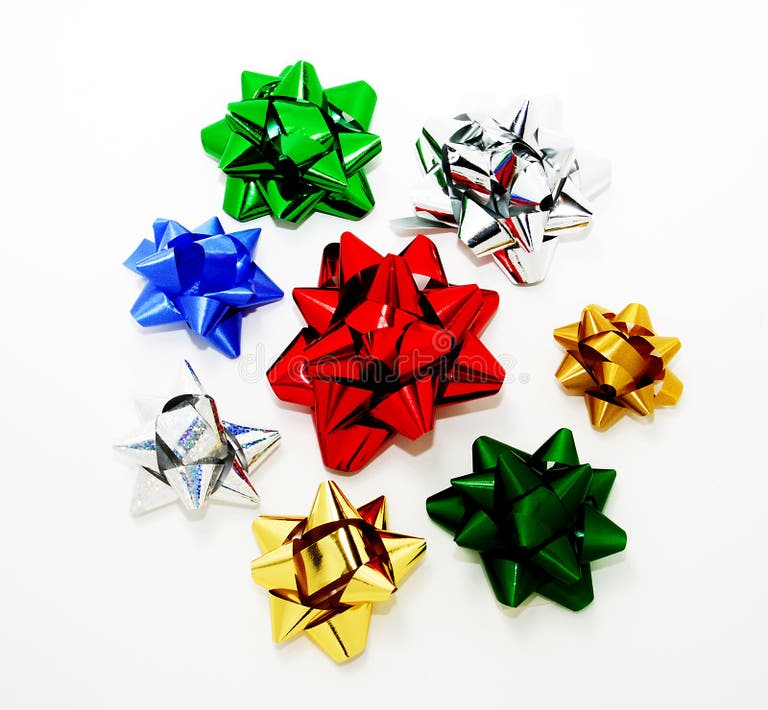 Assorted Bows for Gift Wrapping Stock Image - Image of christmas ...