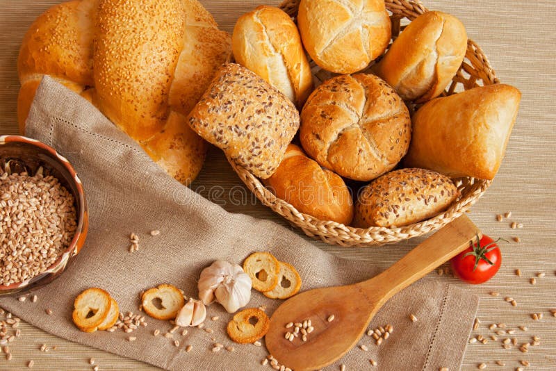Assorted bread stock photo. Image of meal, crust, garlic - 27386358