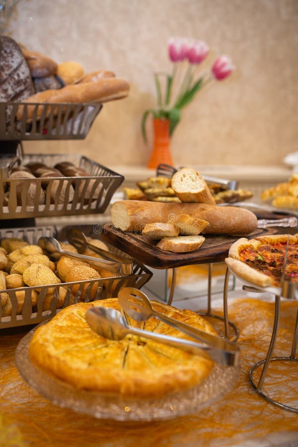 Assorted Bread Basket on the Buffet Table Stock Photo - Image of ...