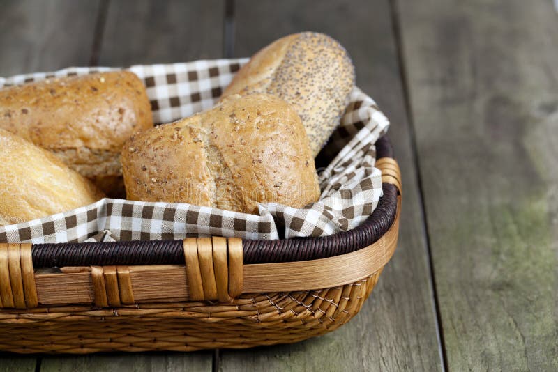 Assorted bread basket stock image. Image of cooki, kitchen - 48261597