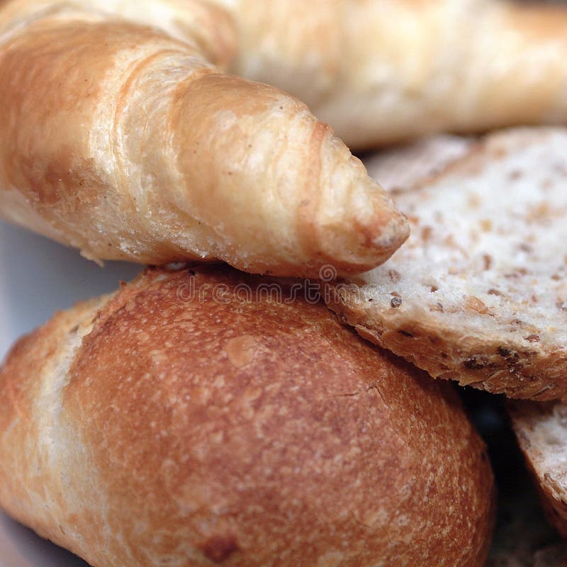 Assorted Bread for Breakfast Stock Photo - Image of crust, background ...