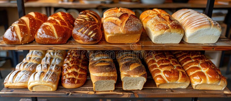 Assorted Bread Display Case Stock Image - Image of showcase, homemade ...