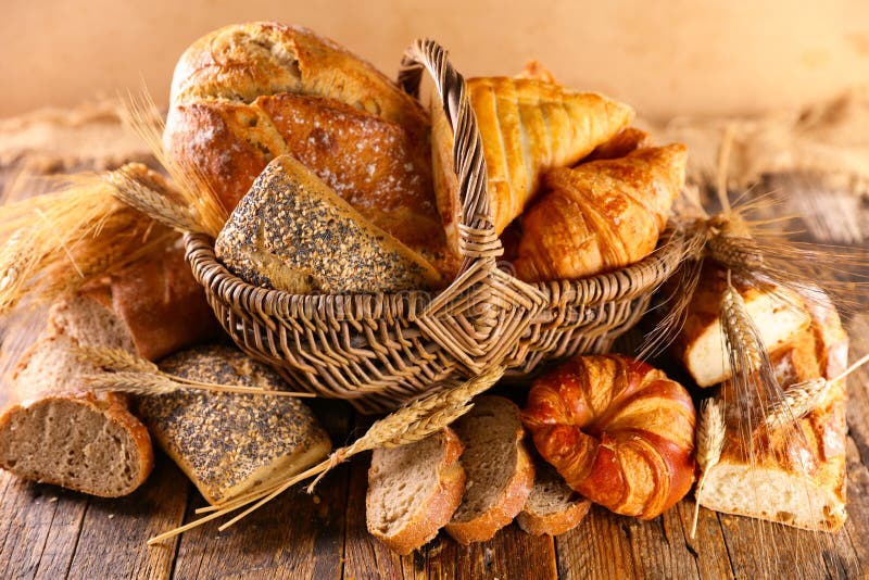 Bread and pastry stock image. Image of baked, food, grain - 224103355