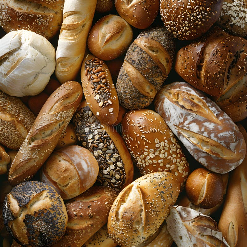 Assorted Bread Varieties Displayed on Table Made from Plantbased ...