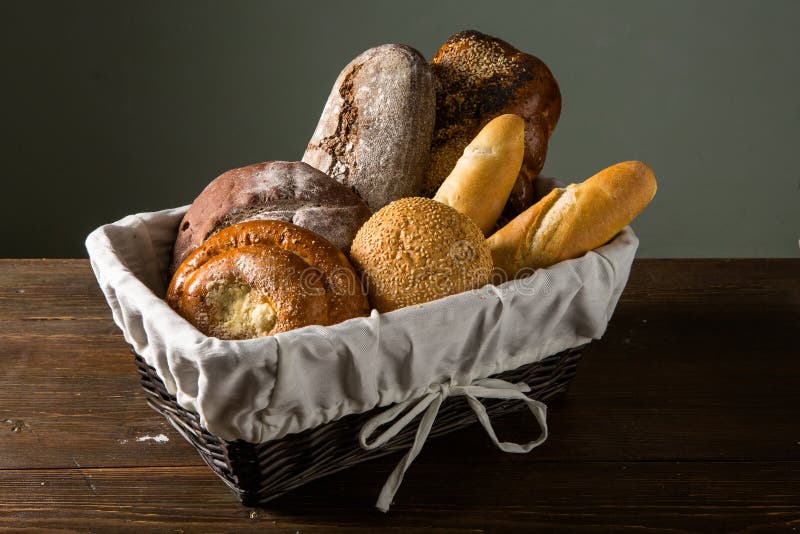 Assorted bread stock image. Image of baked, natural, baguette - 10998041