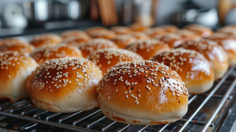 Assorted Buns Sitting on a Rack Stock Image - Image of culinary ...