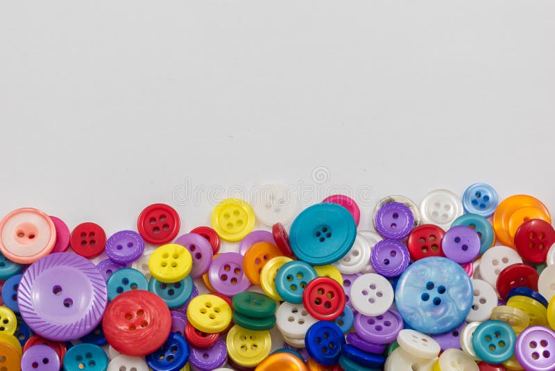 Assorted Buttons Background with Copyspace Stock Photo - Image of ...