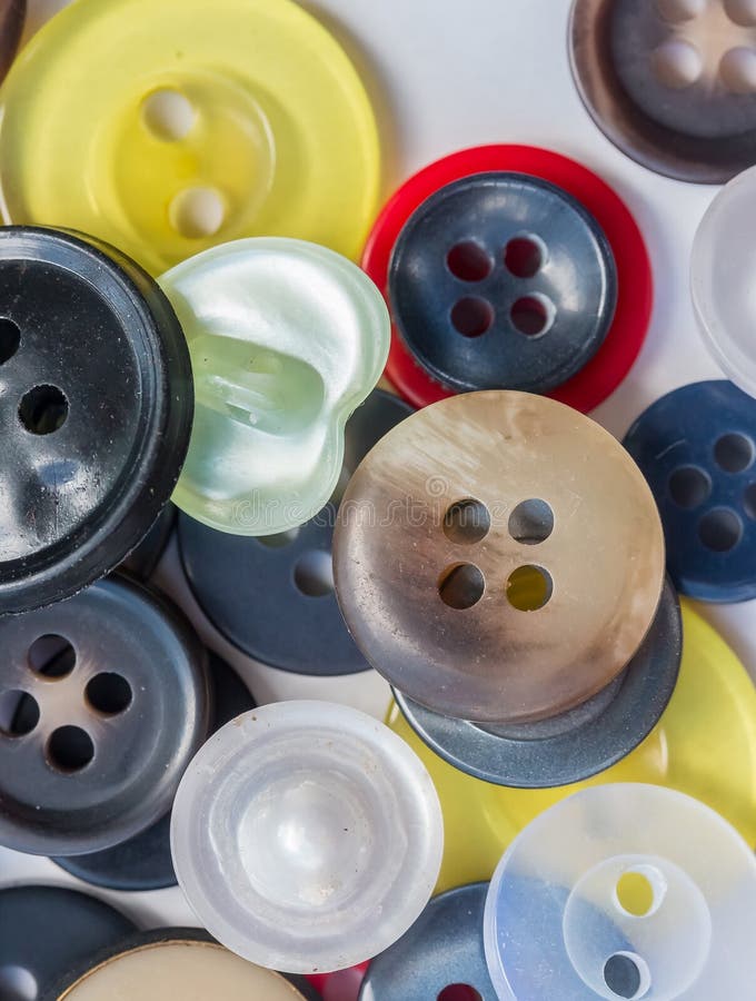Assorted Buttons Represents Sewing Assortment and Diverse Stock Photo ...