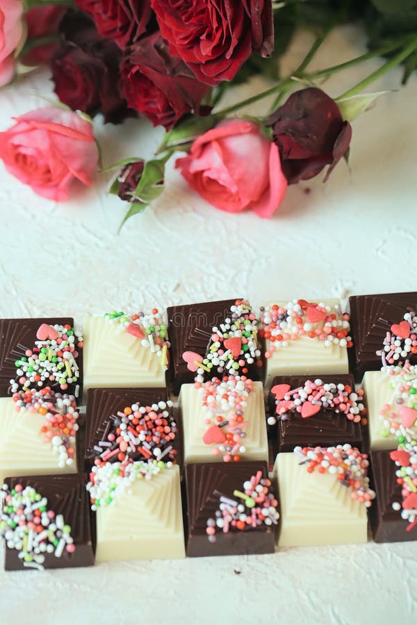 Assorted Cake Pieces Arranged on Table Stock Image - Image of table ...
