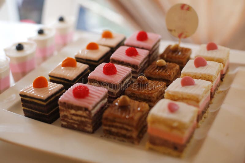 Assorted cakes stock photo. Image of cookies, candy, closeup - 24875422