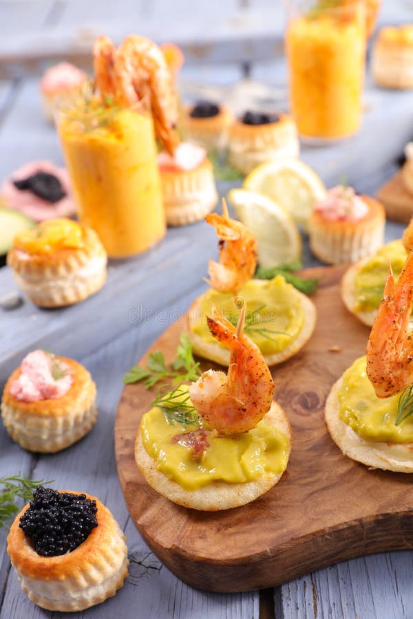 Assorted canape and toast stock image. Image of diet - 132258267