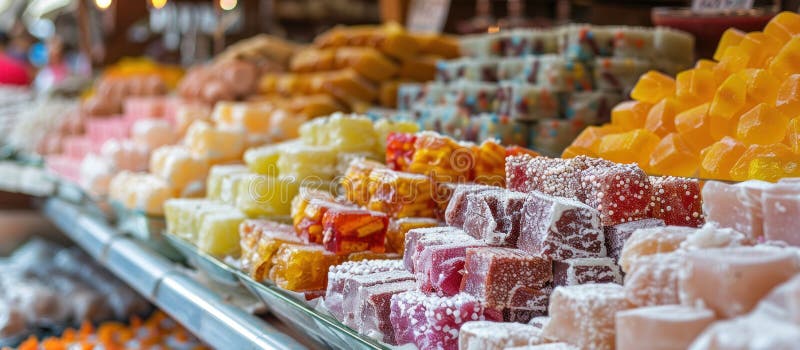 Assorted Candies in Display Case Stock Photo - Image of assortment ...