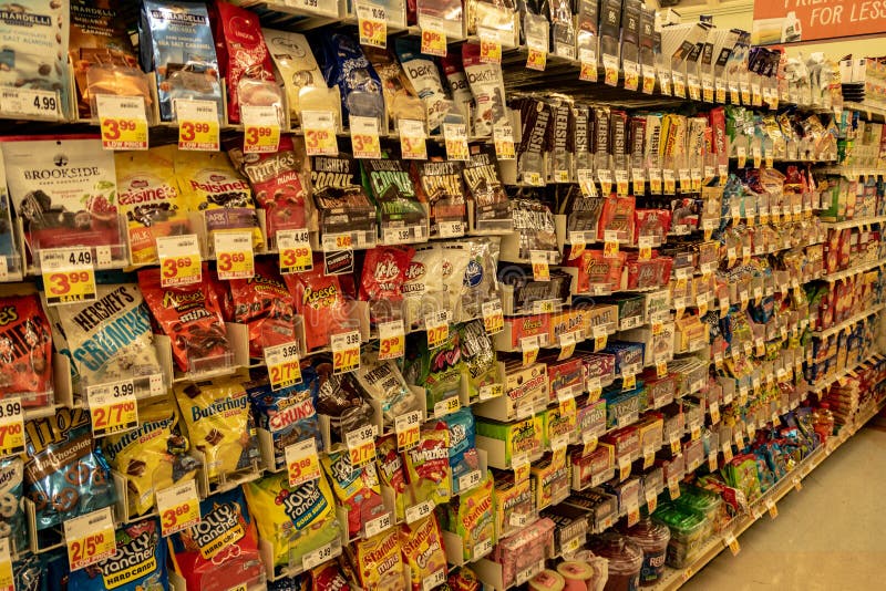 Assorted Candies in a Grocery Store Editorial Image - Image of local ...