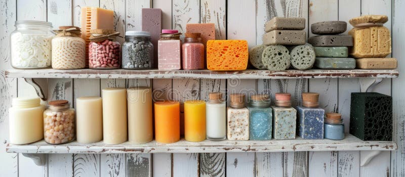 Assorted Candles on Display Shelf Stock Photo - Image of festive ...