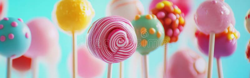 Assorted Candy Pops with Bright Colors and Unique Patterns Sit on ...