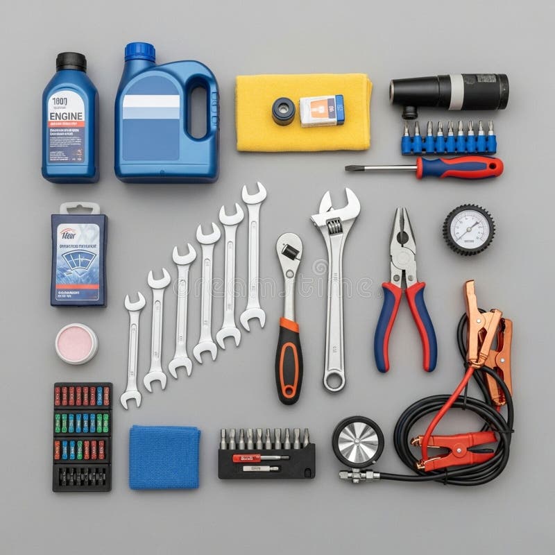 Essential Car Maintenance Tools Stock Illustrations – 304 Essential Car ...